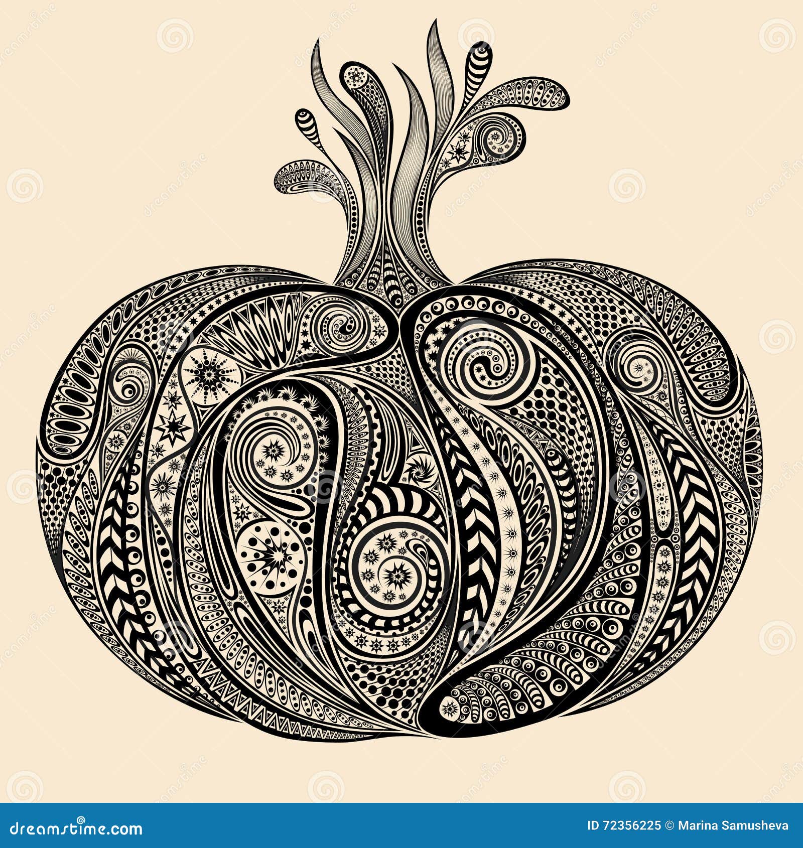 Abstract Vector Pumpkin Patterns Stock Vector - Illustration of pattern ...