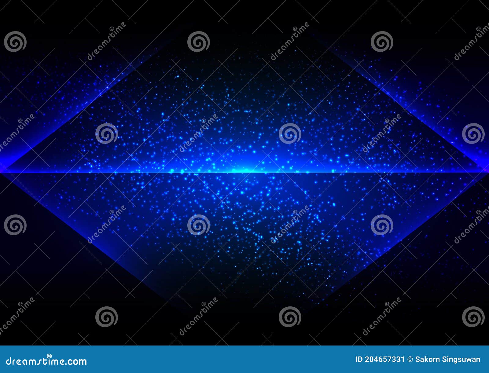 Abstract Vector Pyramid Blue Lighting Background Design. Illustration ...