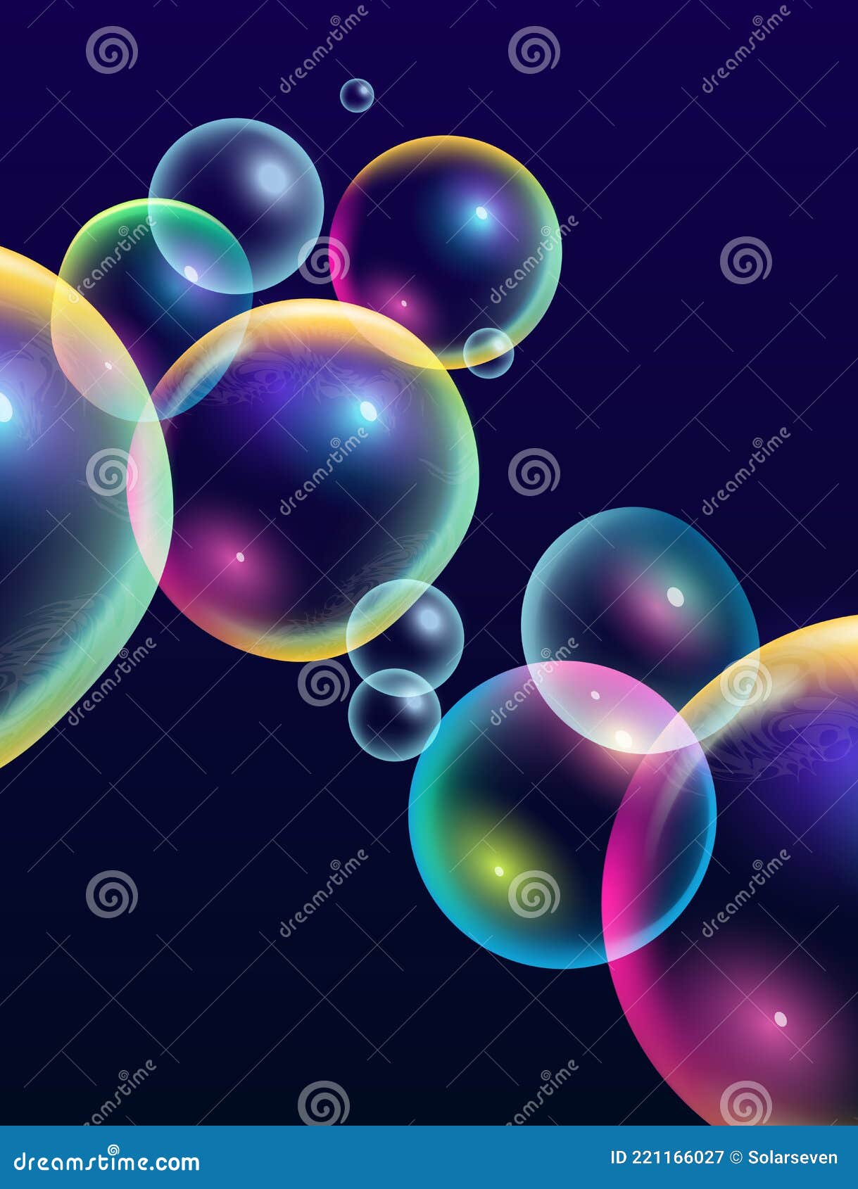 Rainbow Bubbles Background For Elegant Flyers Vector Illustration ...