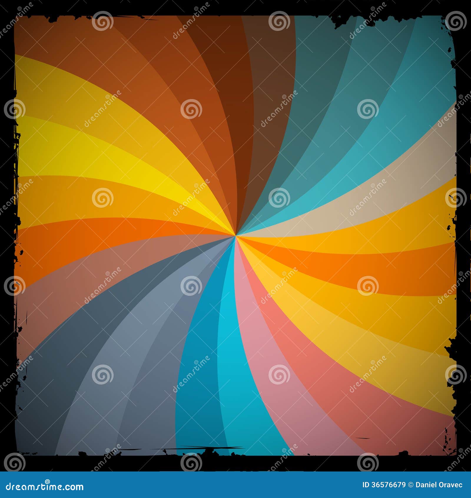 Abstract Vector Retro Spiral Background Stock Vector - Illustration of ...
