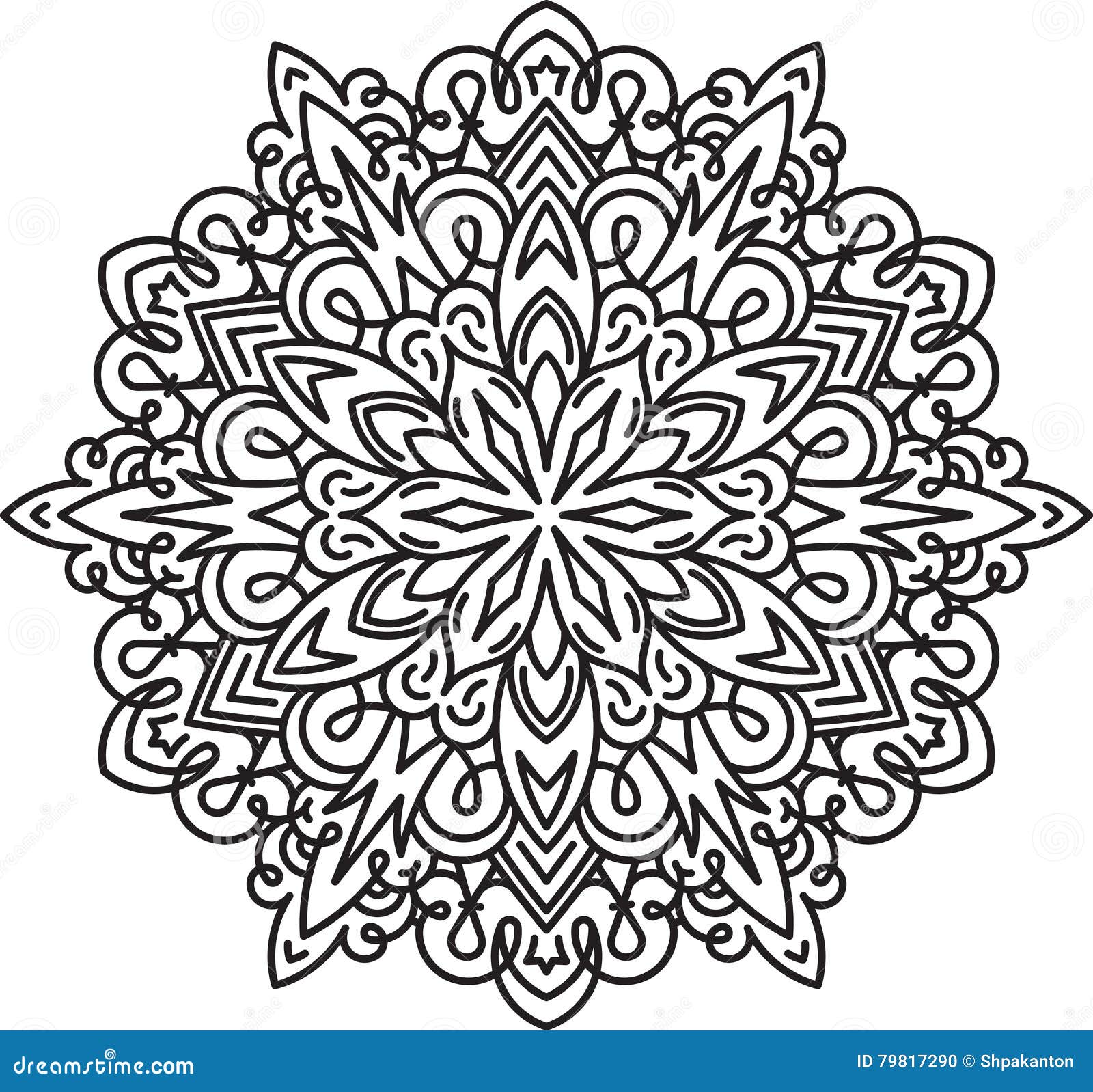 Abstract Vector Round Lace Design - Mandala, Decorative Element Stock ...