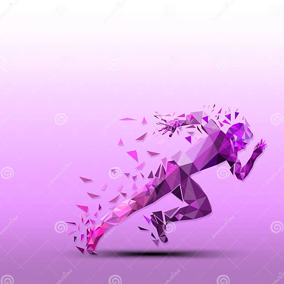 Abstract Vector Runner. Geometric Silhouette Stock Vector ...