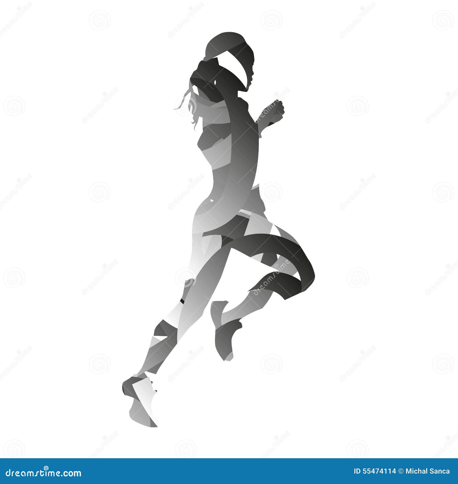Abstract Vector Running Woman Stock Vector - Illustration of health ...