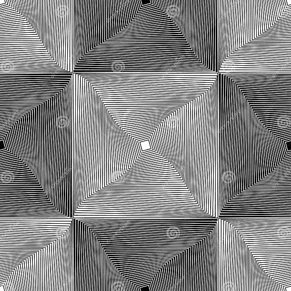 Abstract Vector Seamless Moire Pattern with Cubic Lattice Lines. Stock ...