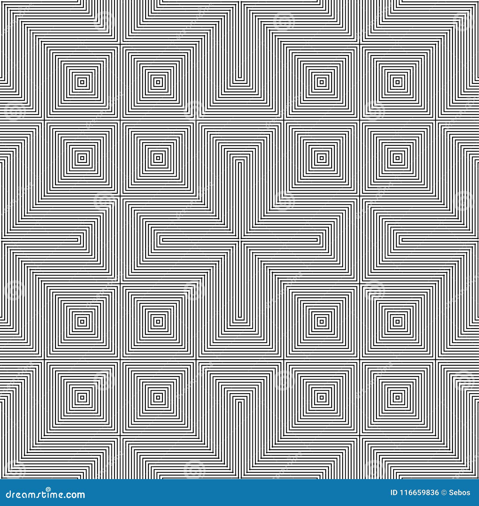 Abstract Vector Seamless Moire Pattern with Cubic Lattice Lines. Stock ...