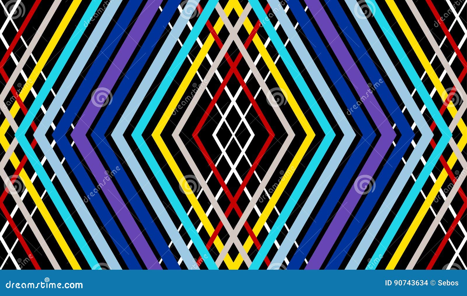 Abstract Vector Seamless Op Art Pattern. Colorful Disco Ornament Stock ...
