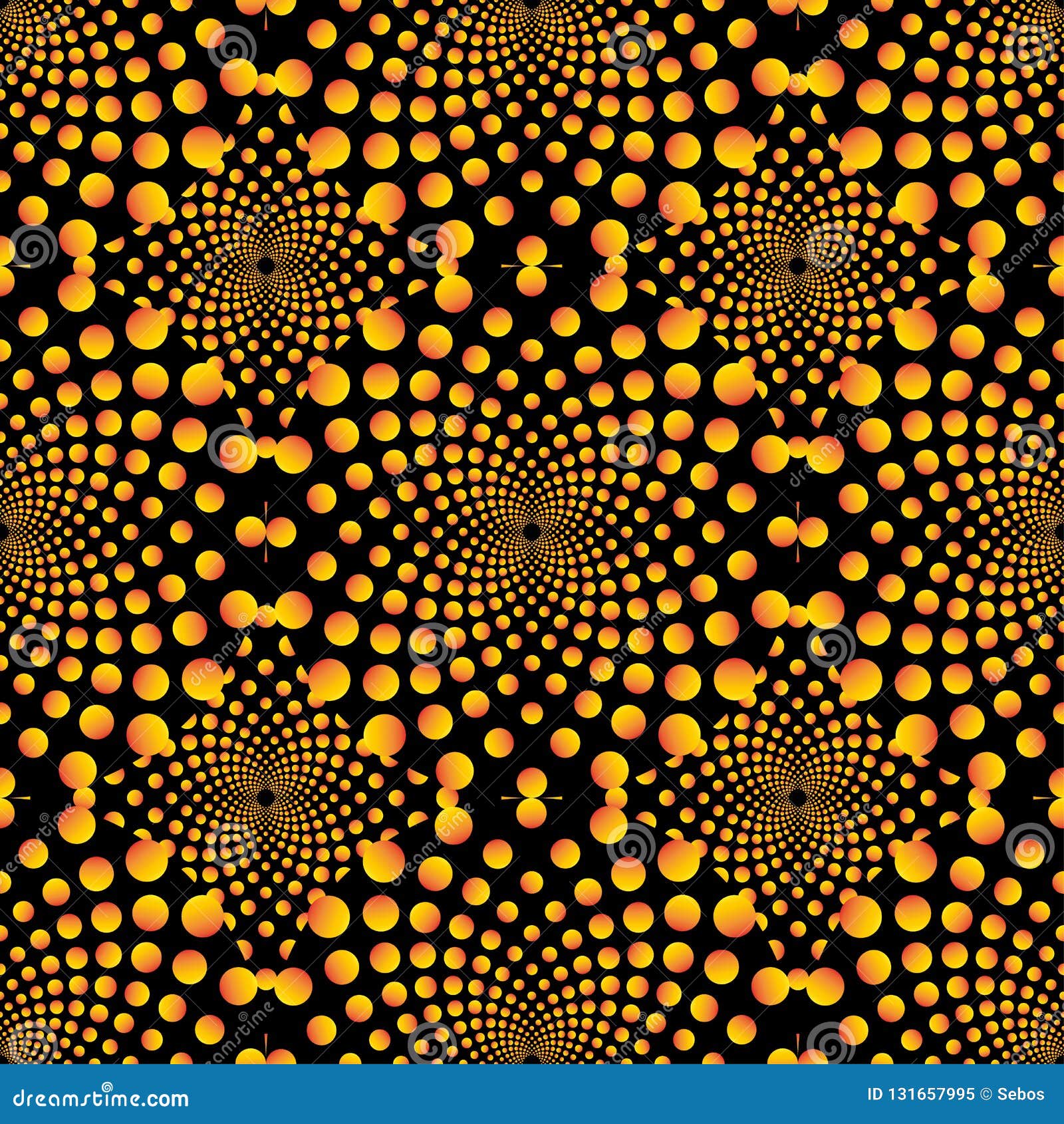 Abstract Vector Seamless Op Art Pattern. Colorful Pop Art, Graphic ...