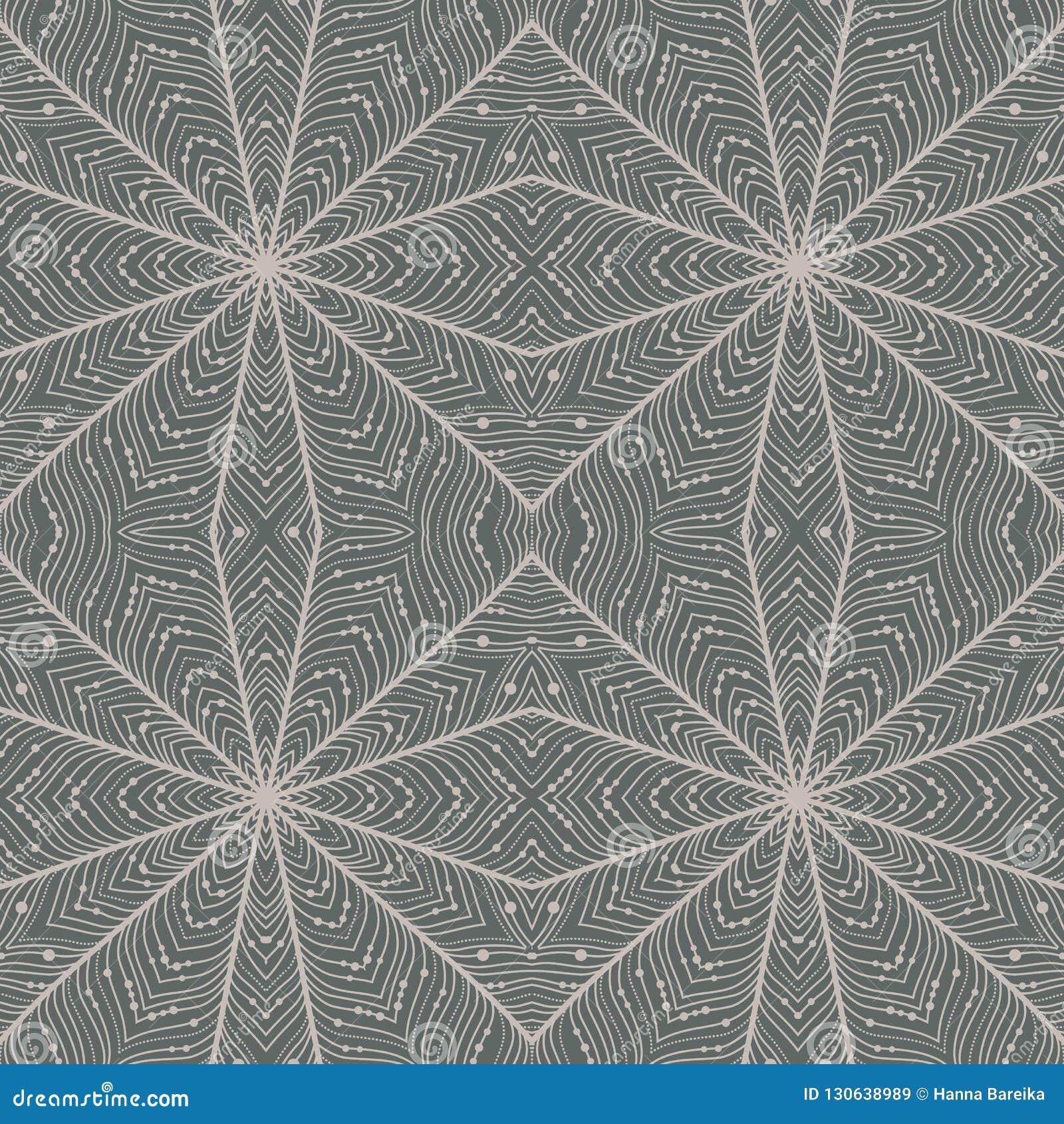 Abstract Vector Seamless Pattern. Geometric Curve Elements. Stock ...