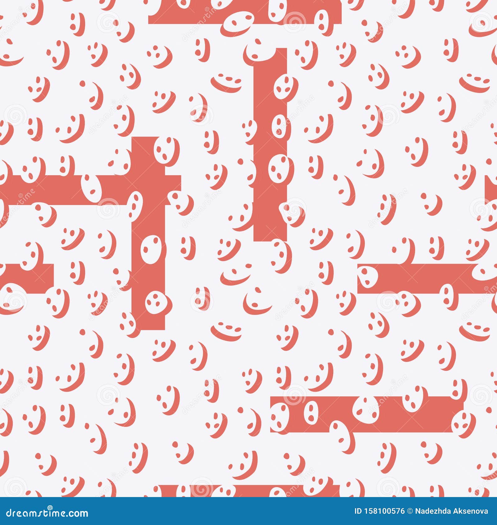 Abstract Vector Seamless Pattern . Hand Drawn Various Shapes and Doodle ...