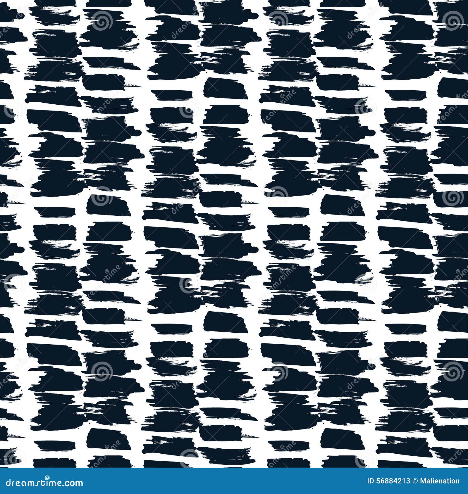 Abstract Vector Seamless Pattern with Ink Spots. Background with Black ...