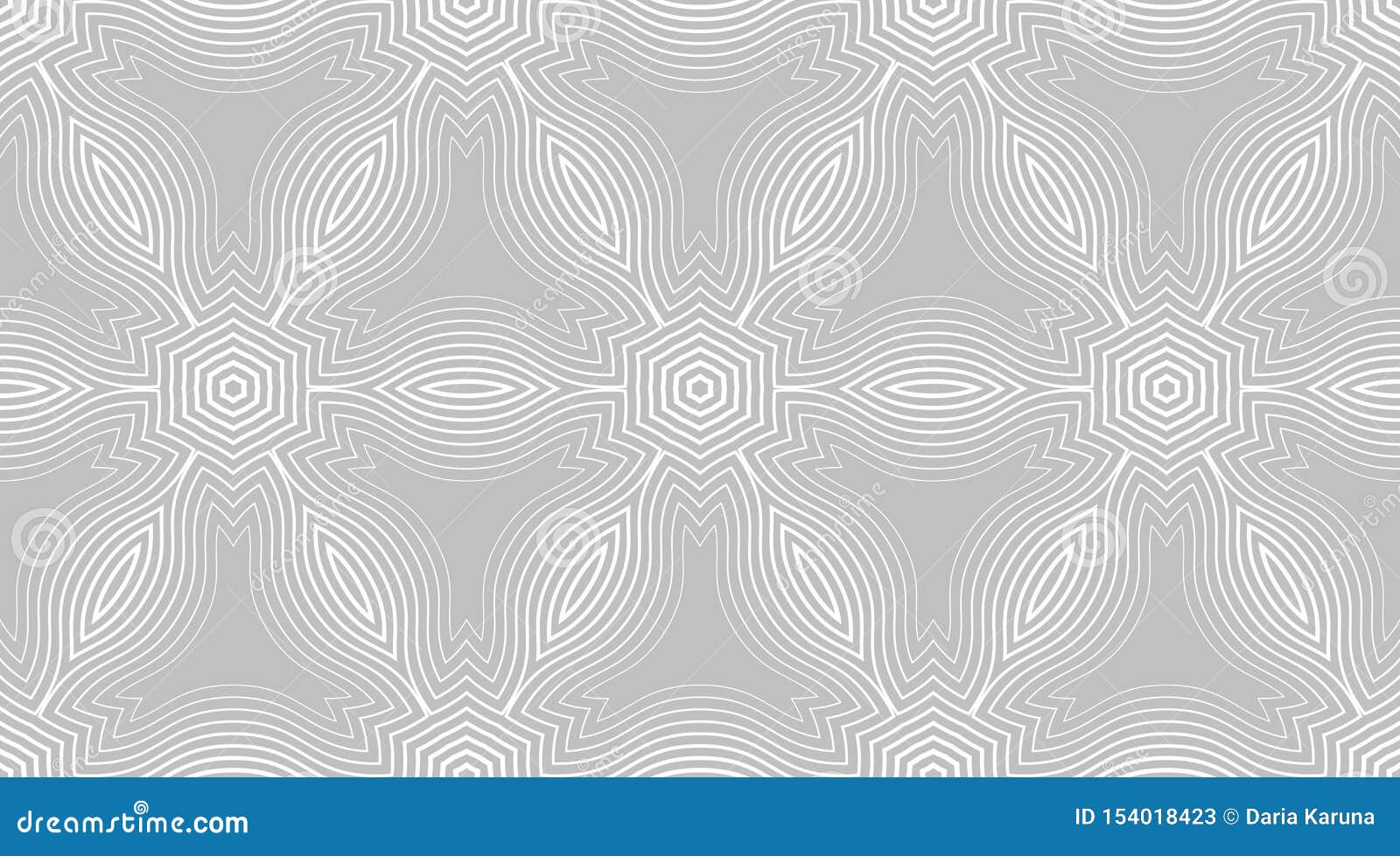Abstract Vector Seamless Pattern. Kaleidoscope of Lines and Shapes ...