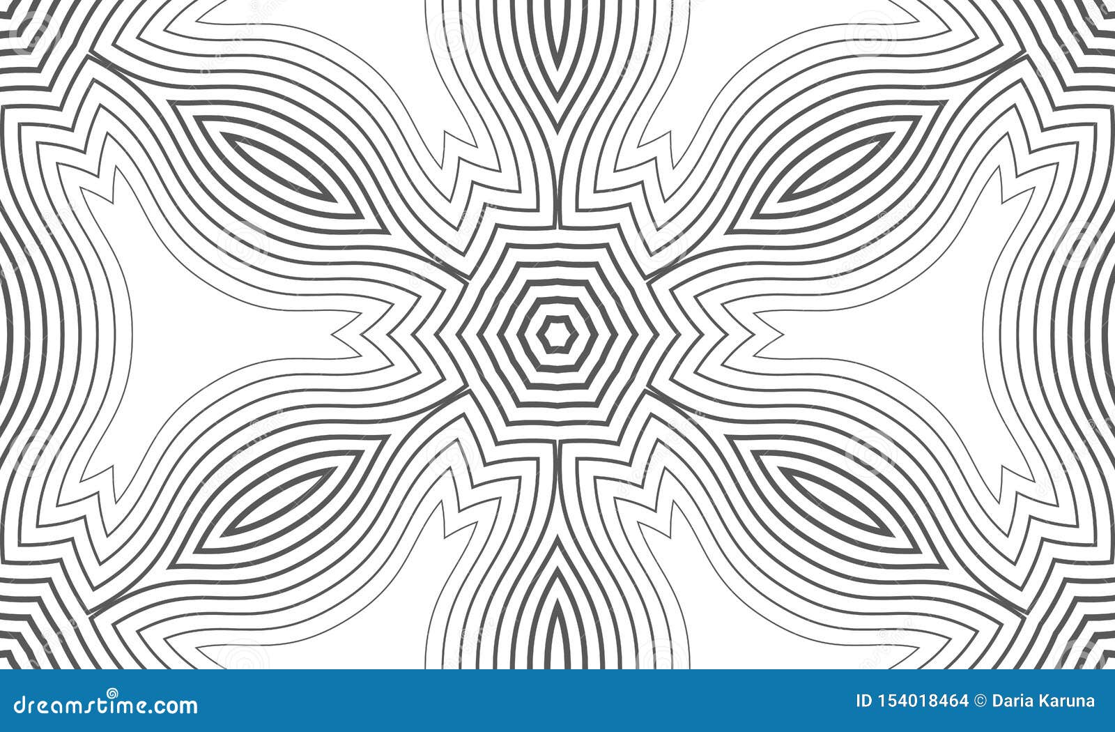 Abstract Vector Seamless Pattern. Kaleidoscope of Lines and Shapes ...