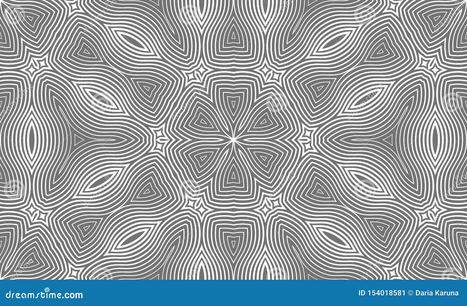 Abstract Vector Seamless Pattern. Kaleidoscope of Lines and Shapes ...