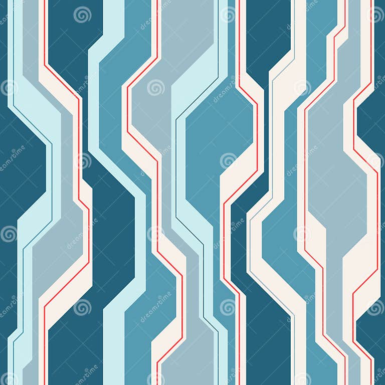 Abstract Vector Seamless Pattern with Lines. Stock Vector ...