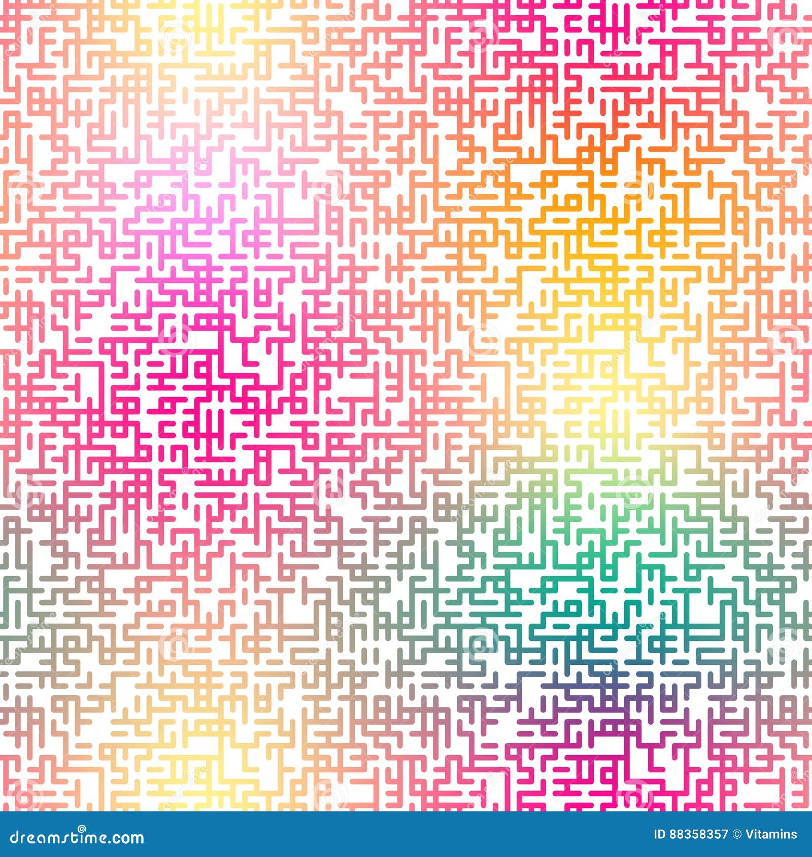 Abstract Vector Seamless Pattern with Maze Texture Stock Vector ...