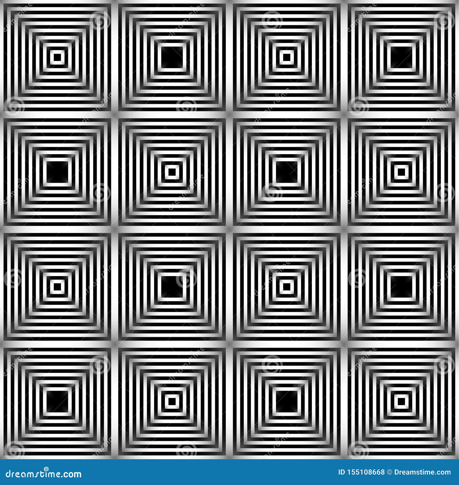 Abstract Vector Seamless Pattern. Monochrome Graphic Black and White ...
