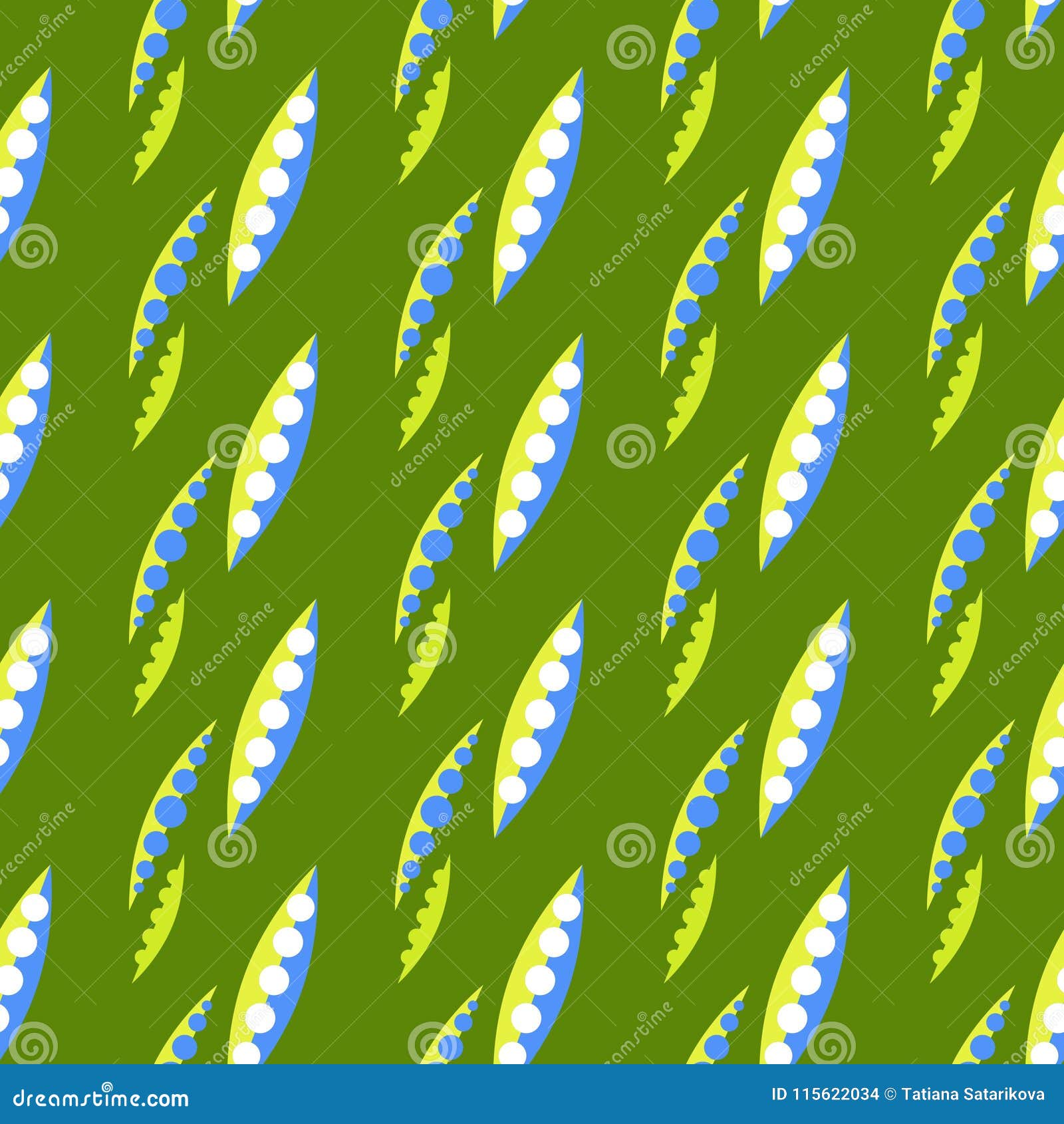 Abstract Vector Seamless Pattern with Peas Stock Vector - Illustration ...
