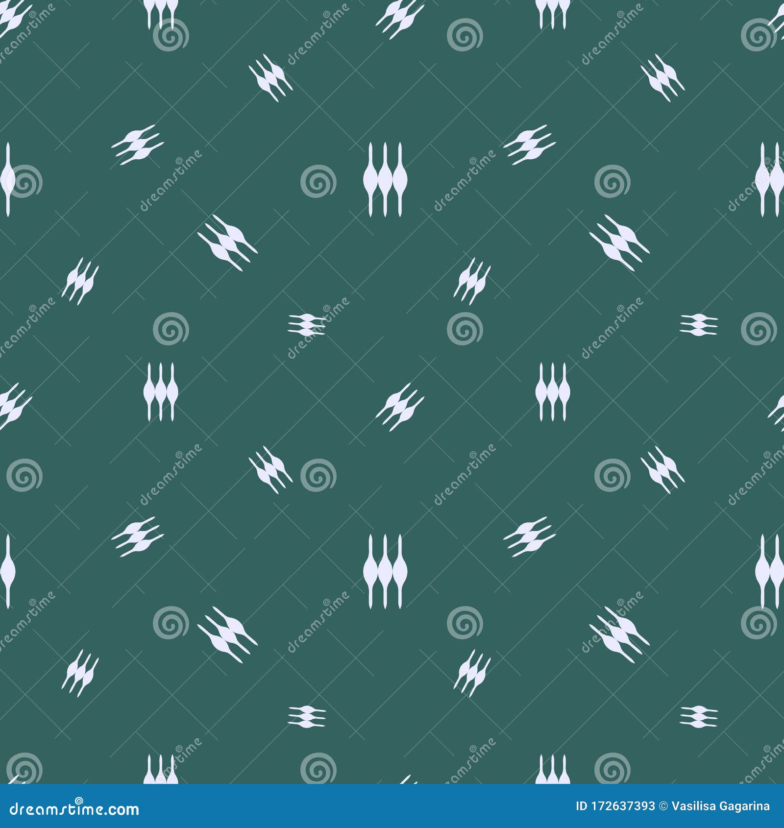 Abstract Vector Seamless Pattern of White Dashes on a Blue-green ...
