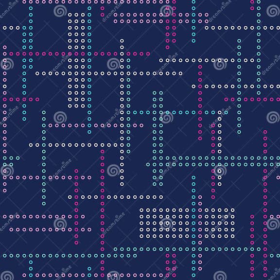 Abstract Vector Seamless Techno Pattern Stock Vector - Illustration of ...
