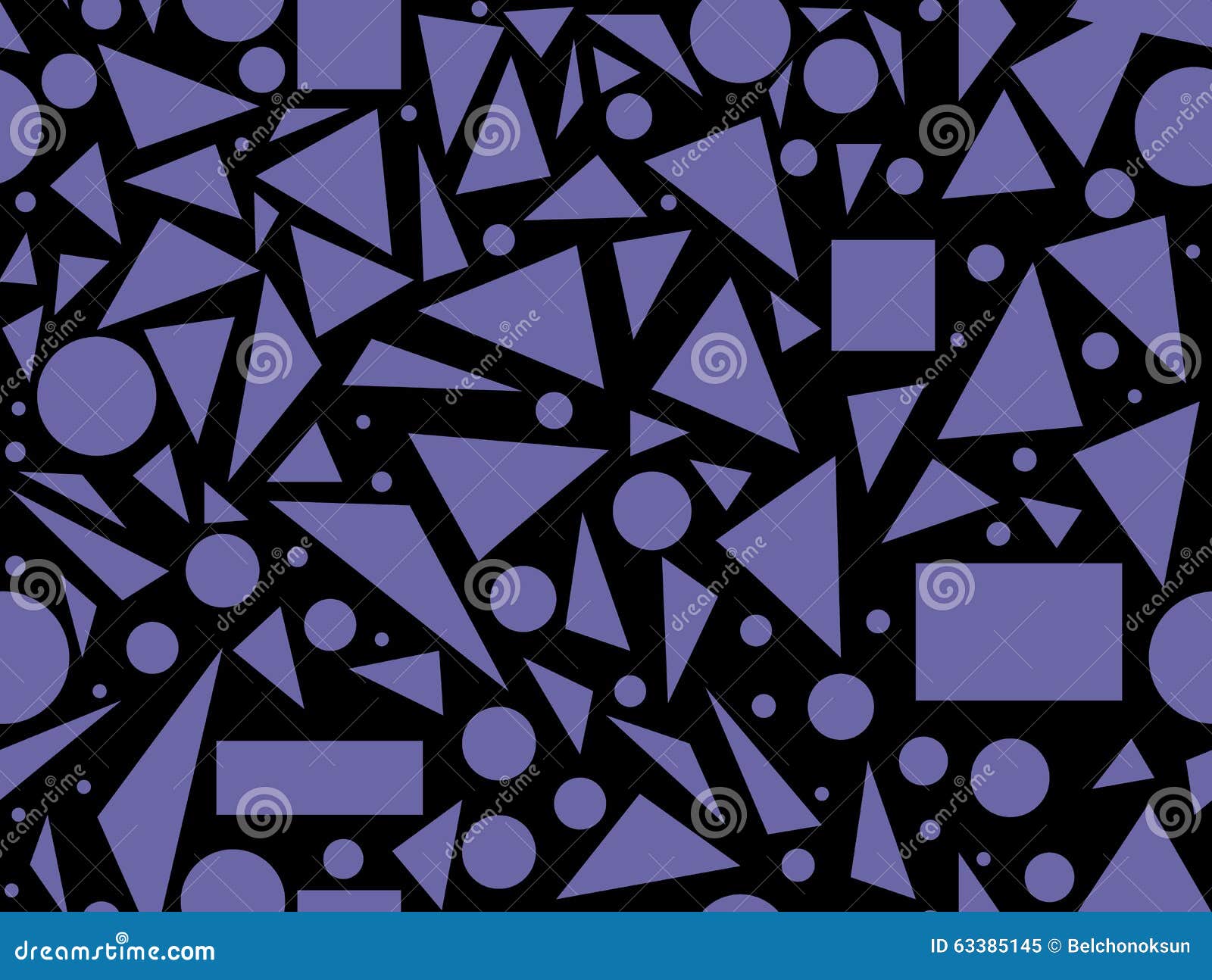 Abstract Vector Seamless Texture with Various Geometric Shapes Stock ...