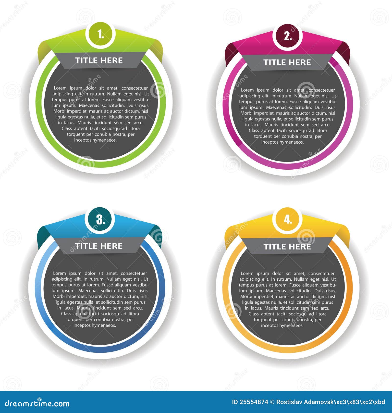 Abstract Vector Set of Four Banners Background Stock Vector ...