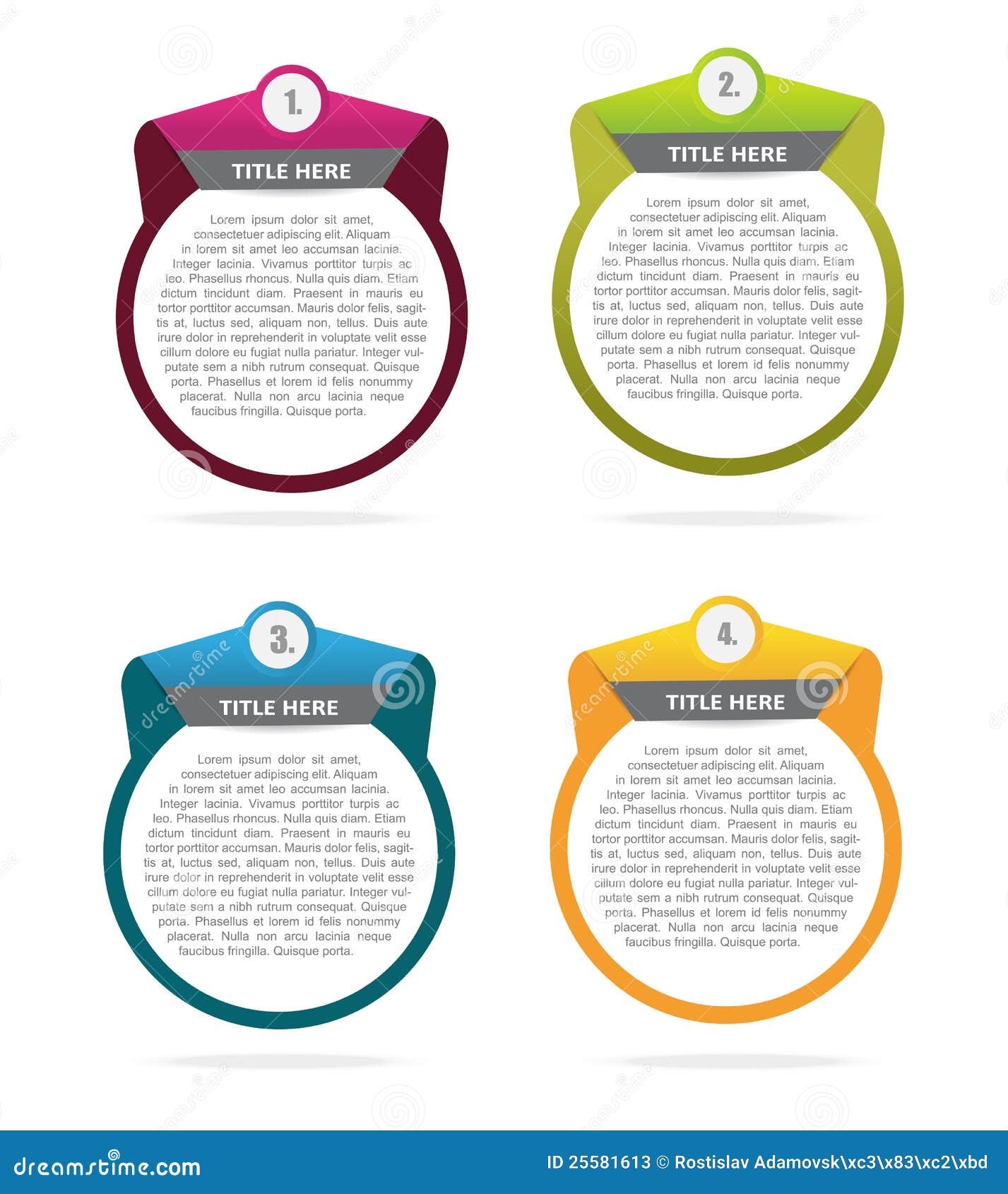 Abstract Vector Set of Four Banners Background Stock Vector ...