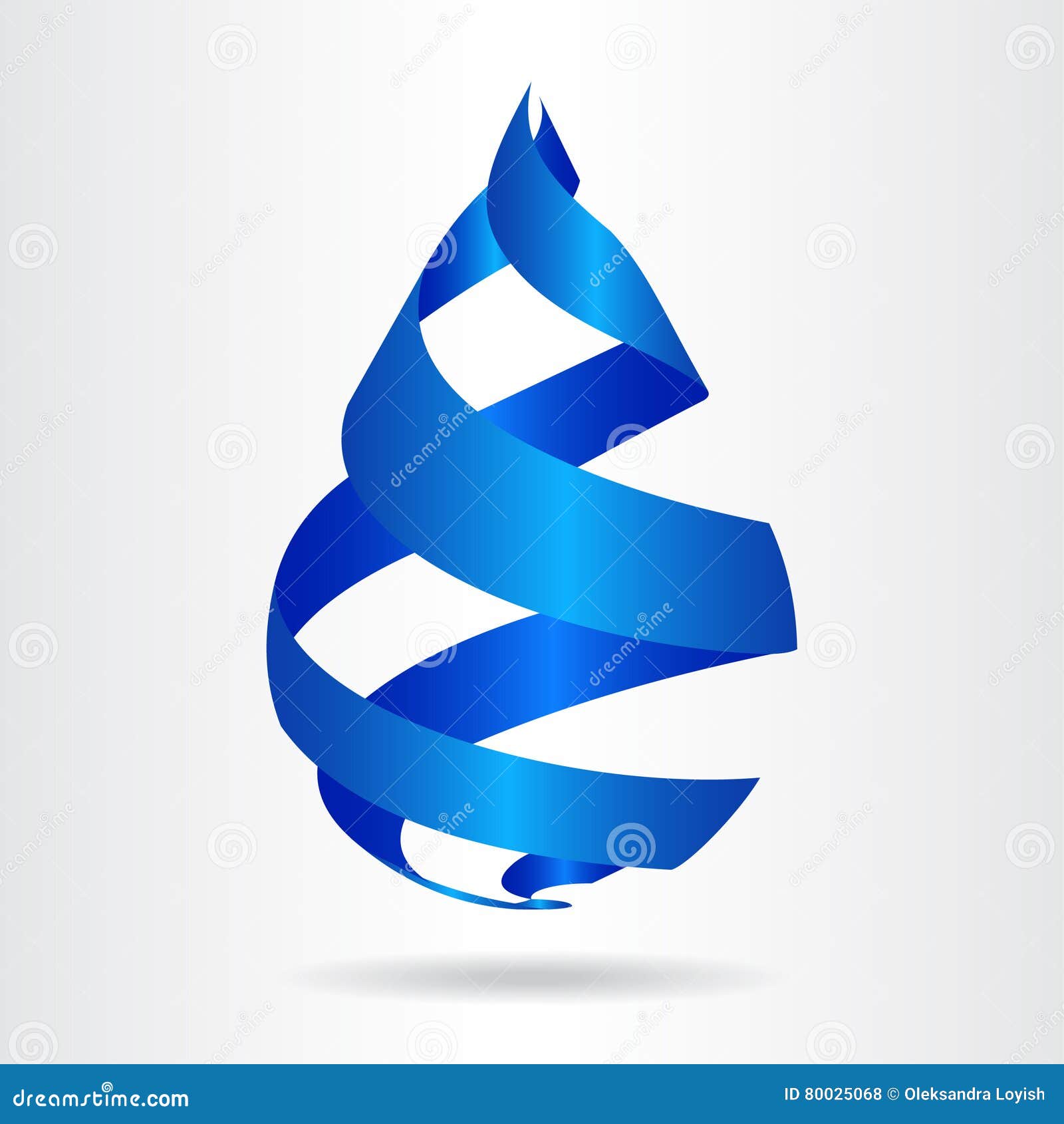 Abstract Vector Sign in Drop and Ribbon Shape. Stock Vector ...