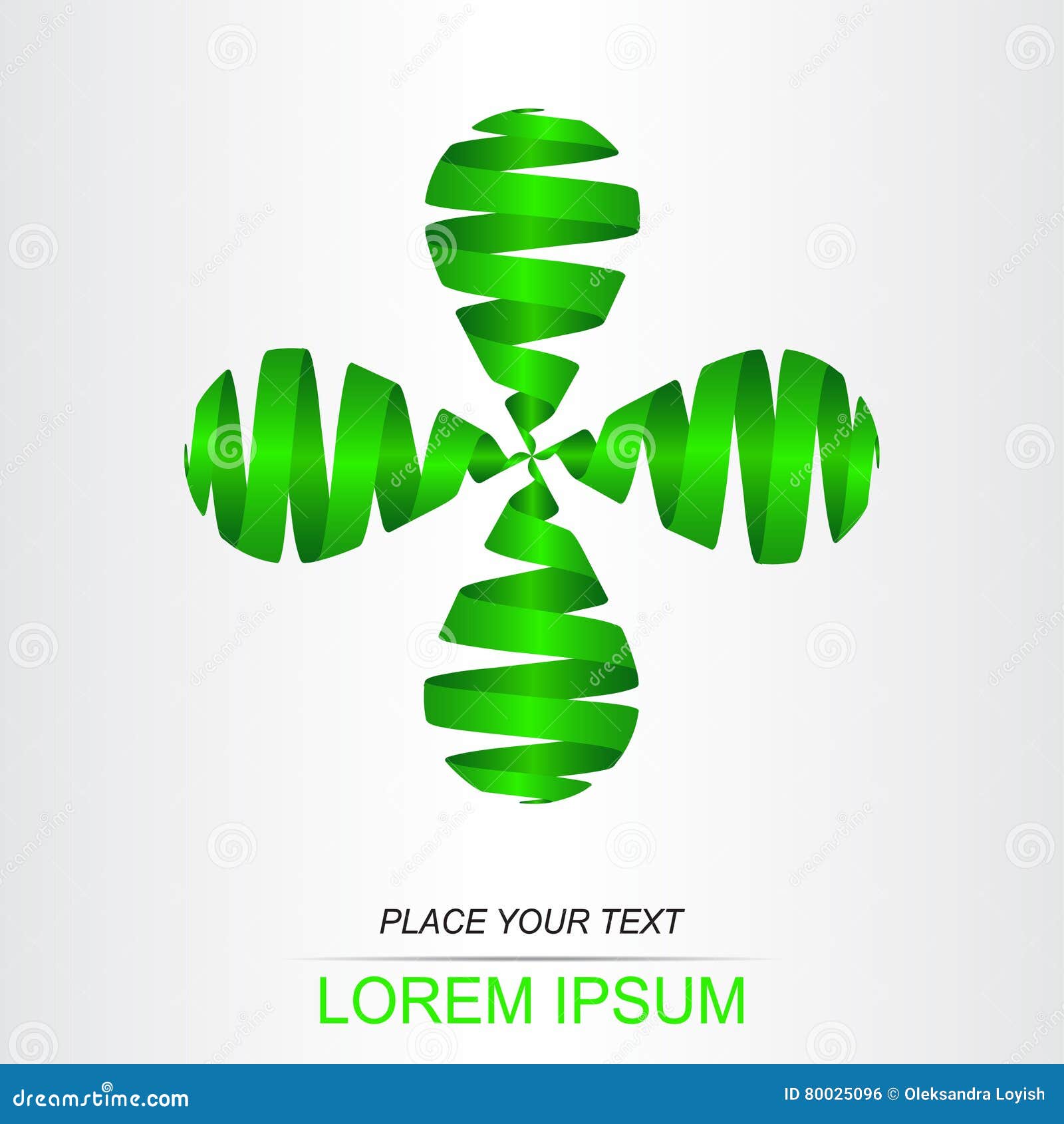 Abstract Vector Sign in Drop and Ribbon Shape. Stock Vector ...