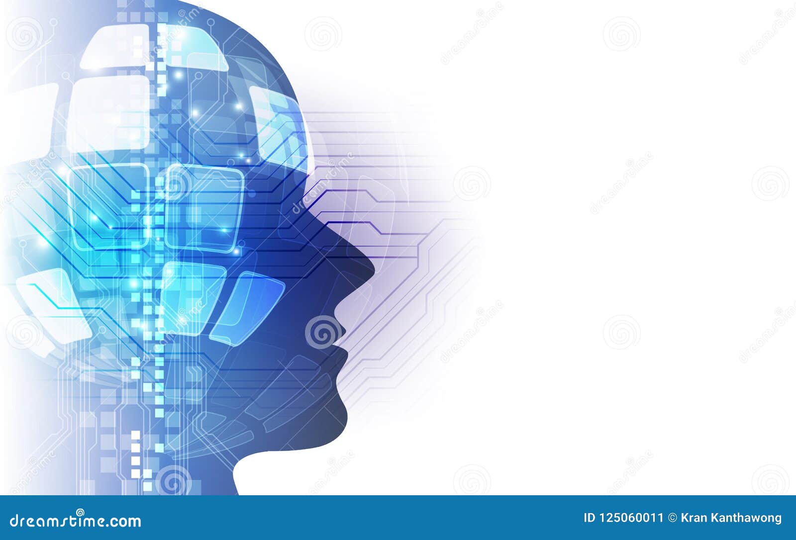 Abstract Vector Silhouette Of Virtual Human 3d Illustration Background ...