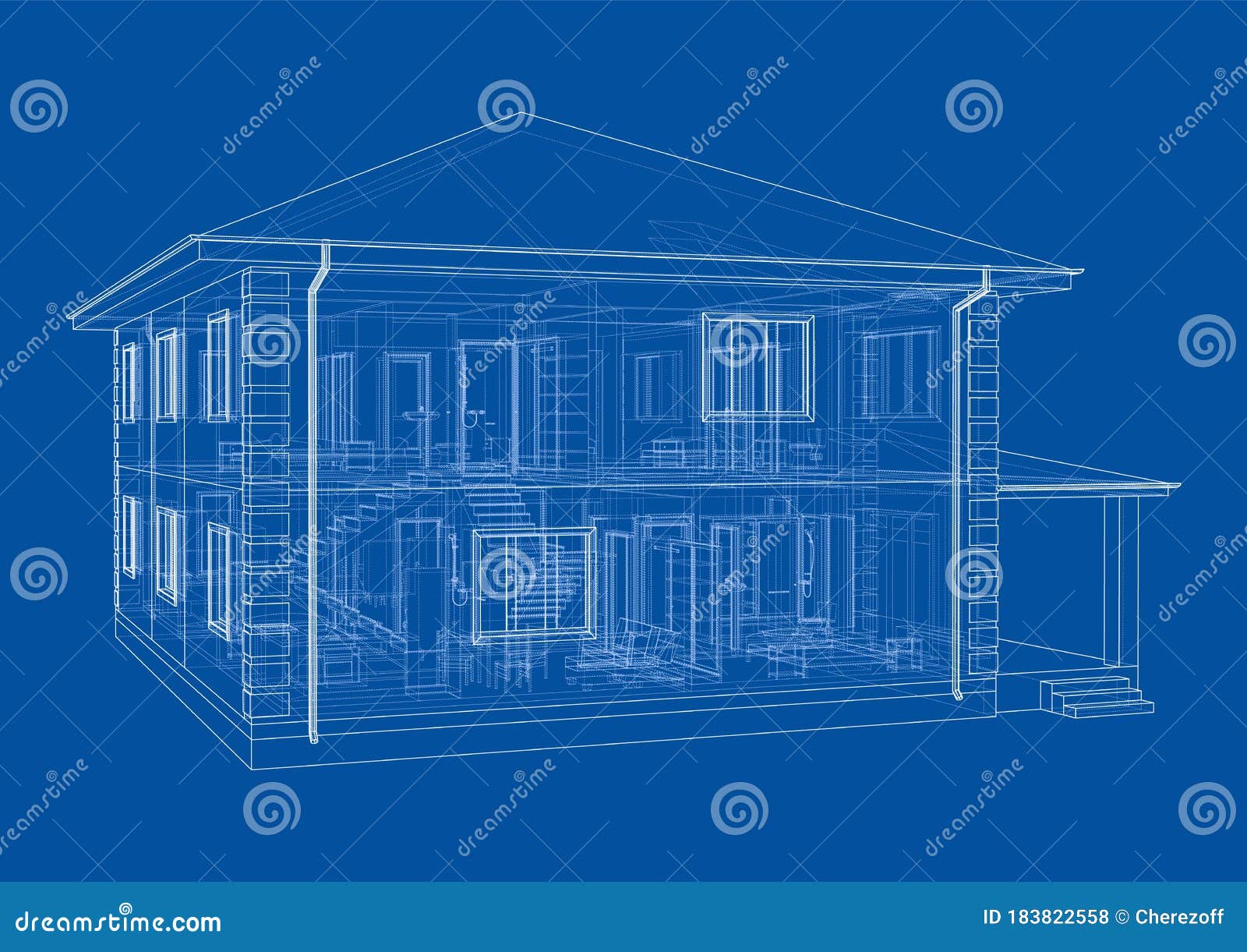 Abstract Vector Sketch of a House Stock Vector - Illustration of ...