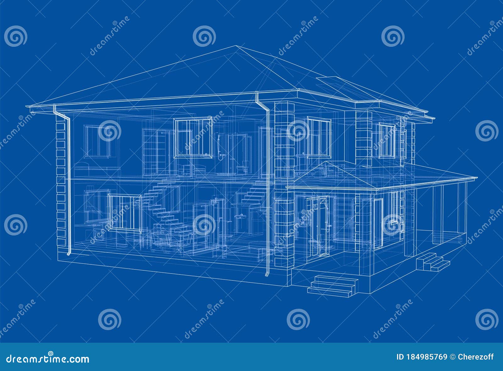 Abstract Vector Sketch of a House Stock Vector - Illustration of ...