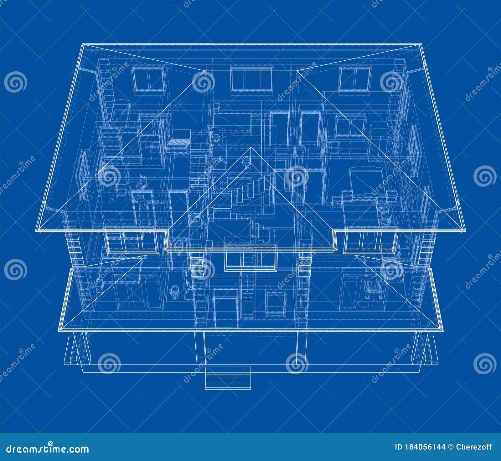 Abstract Vector Sketch of a House Stock Vector - Illustration of ...