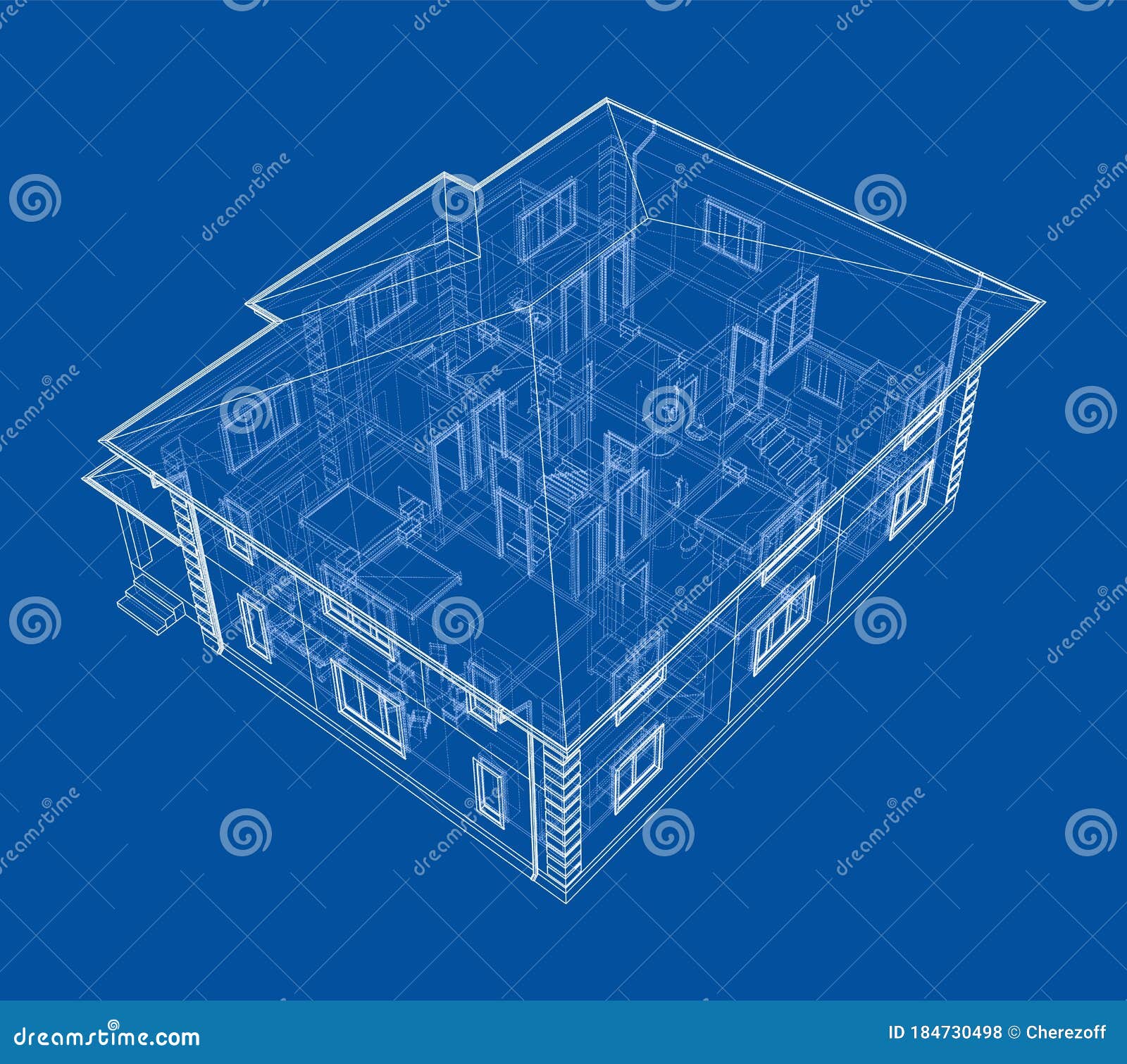 Abstract Vector Sketch of a House Stock Vector - Illustration of ...