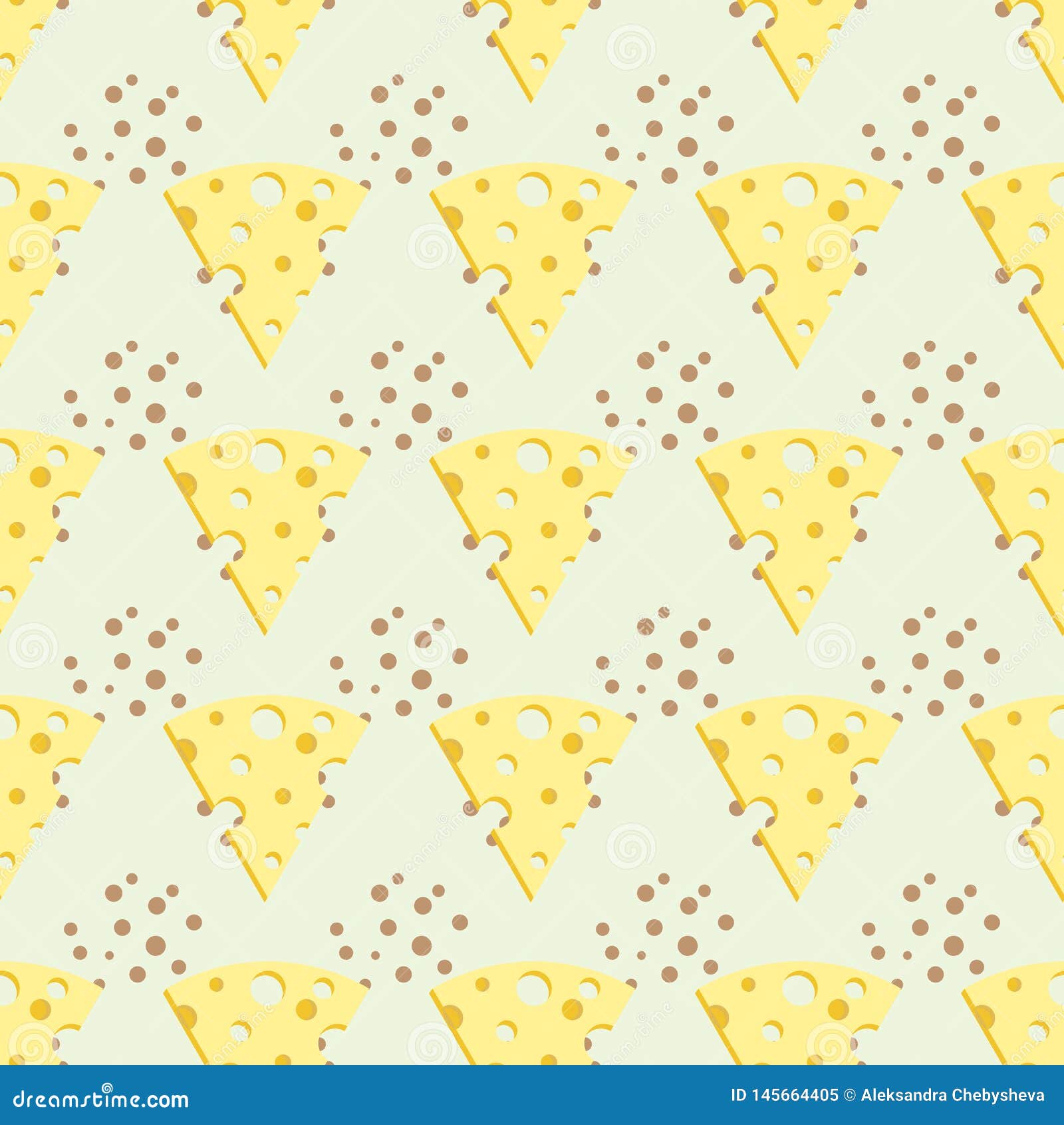 Abstract Vector Slices of Cheese Seamless Pattern Stock Illustration ...