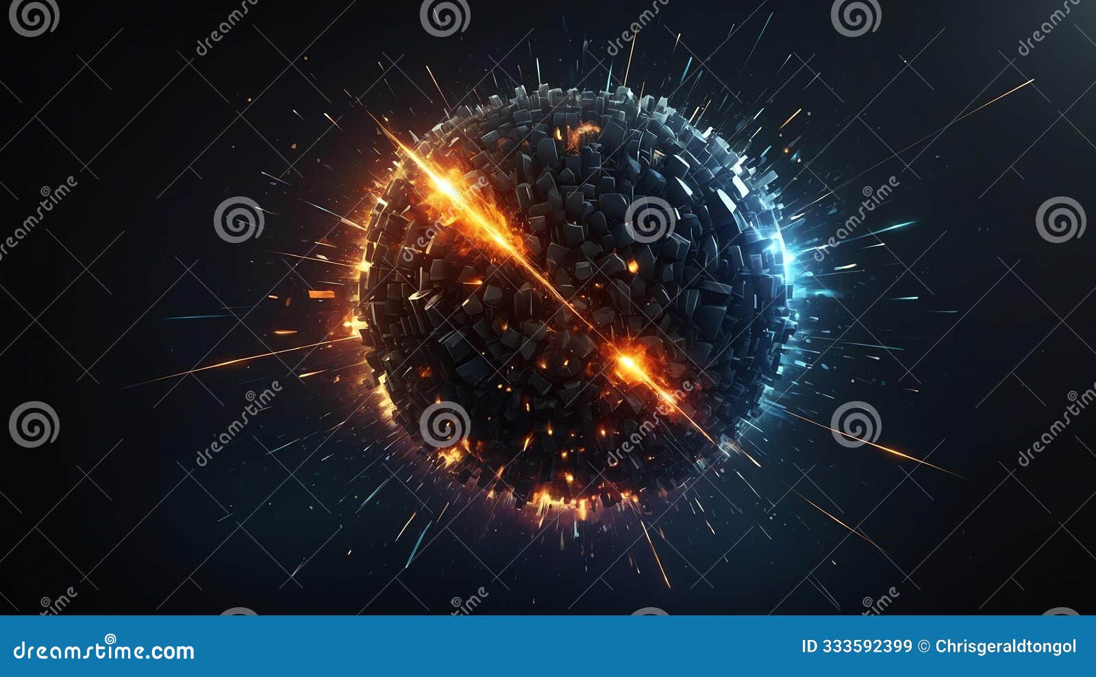 Abstract Vector Sphere Explosion Explosion of Sphere W Ai Generated ...