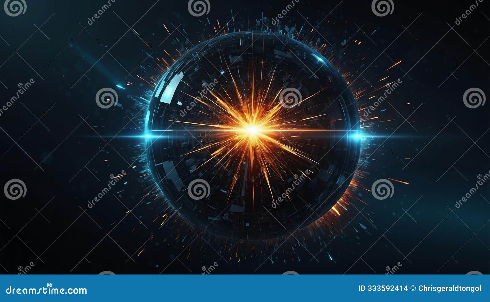 Abstract Vector Sphere Explosion Explosion of Sphere W Ai Generated ...