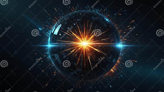 Abstract Vector Sphere Explosion Explosion of Sphere W Ai Generated ...