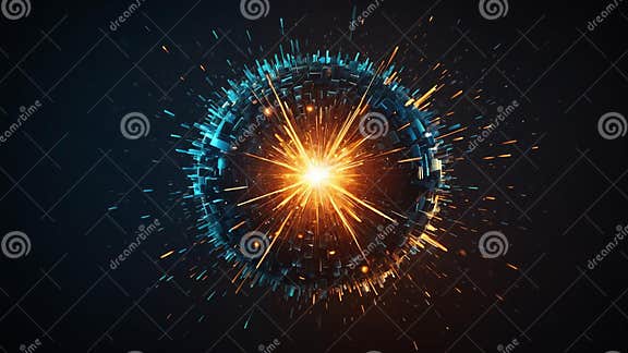 Abstract Vector Sphere Explosion Explosion of Sphere W Ai Generated ...