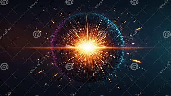 Abstract Vector Sphere Explosion Explosion of Sphere W Ai Generated ...