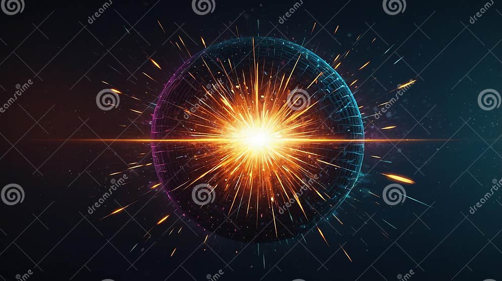 Abstract Vector Sphere Explosion Explosion of Sphere W Ai Generated ...
