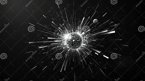 Abstract Vector Sphere Explosion Explosion of Sphere W Ai Generated ...