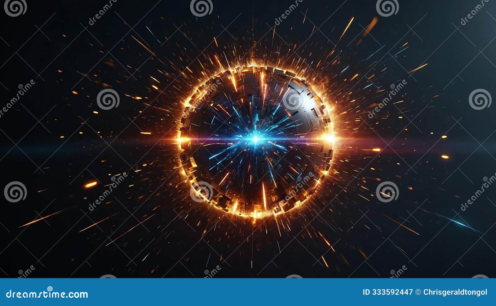 Abstract Vector Sphere Explosion Explosion of Sphere W Ai Generated ...