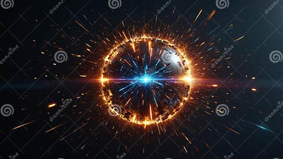 Abstract Vector Sphere Explosion Explosion of Sphere W Ai Generated ...