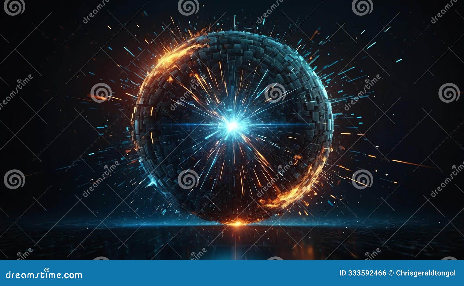 Abstract Vector Sphere Explosion Explosion of Sphere W Ai Generated ...