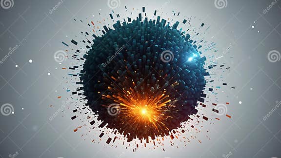 Abstract Vector Sphere Explosion Explosion of Sphere W Ai Generated ...