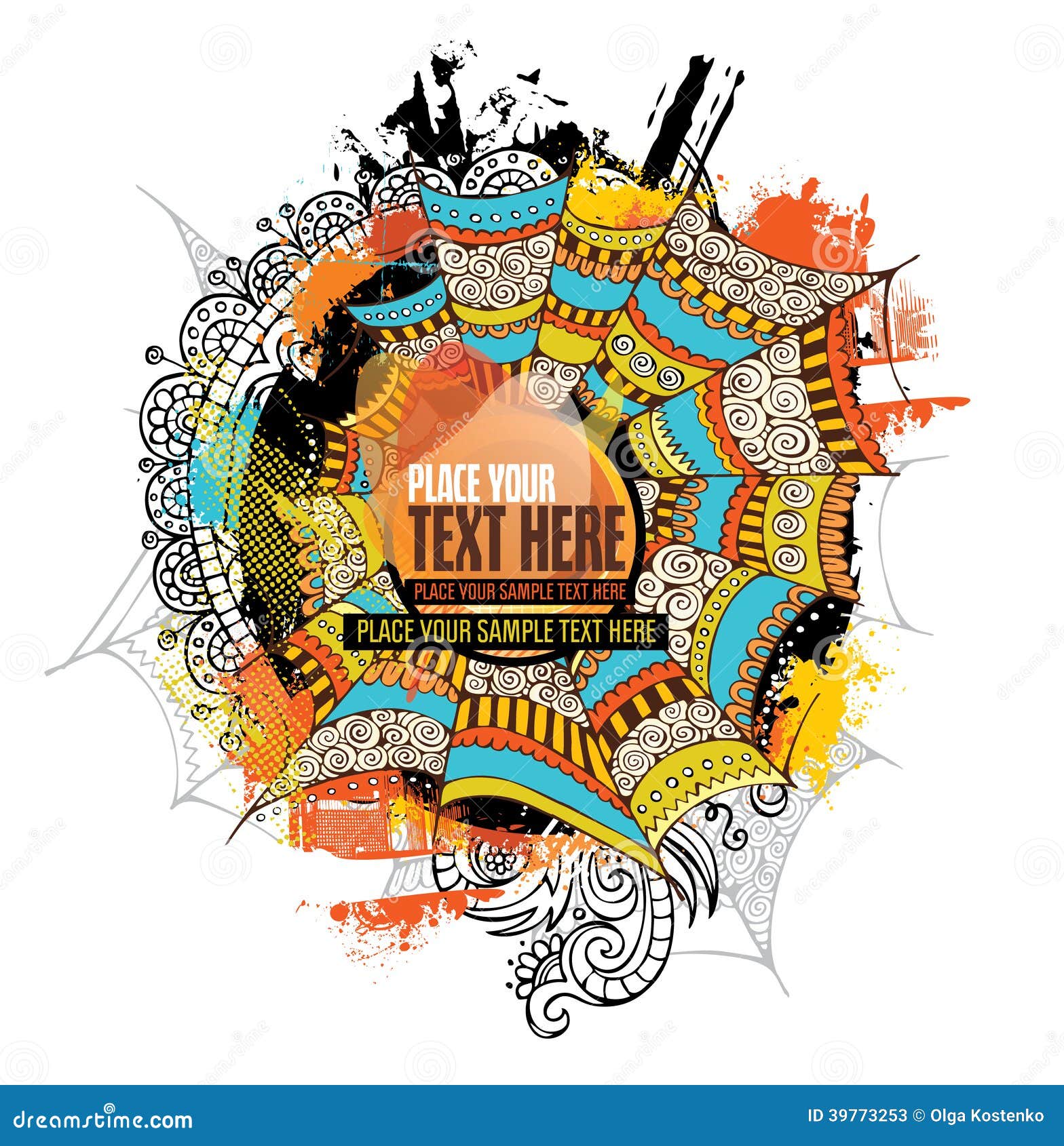 Abstract Vector Spider Web Grunge Design Stock Vector - Illustration of ...