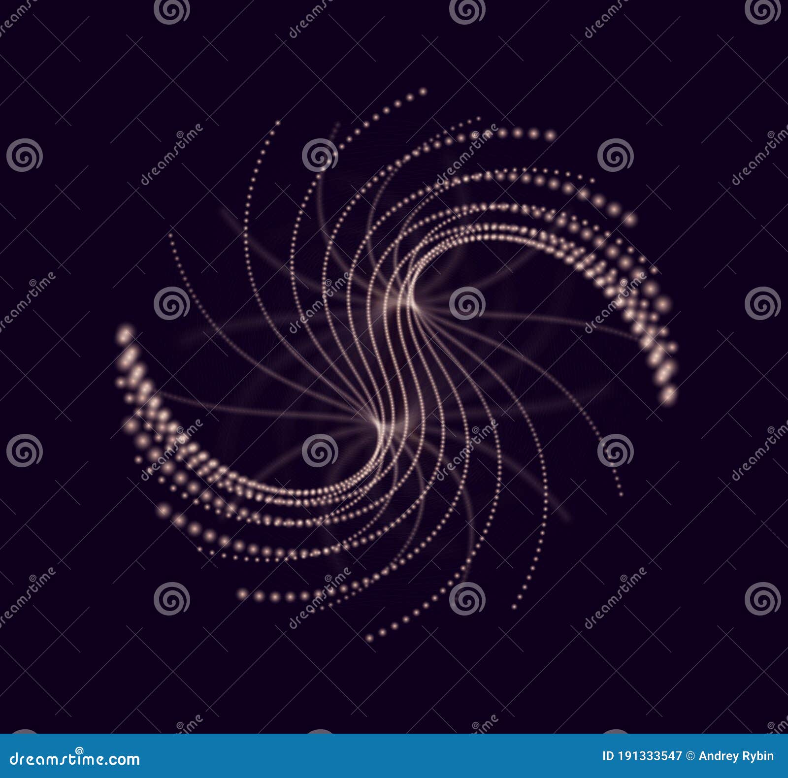 Abstract Vector Spiral Element Made of Particles with Depth of Field ...