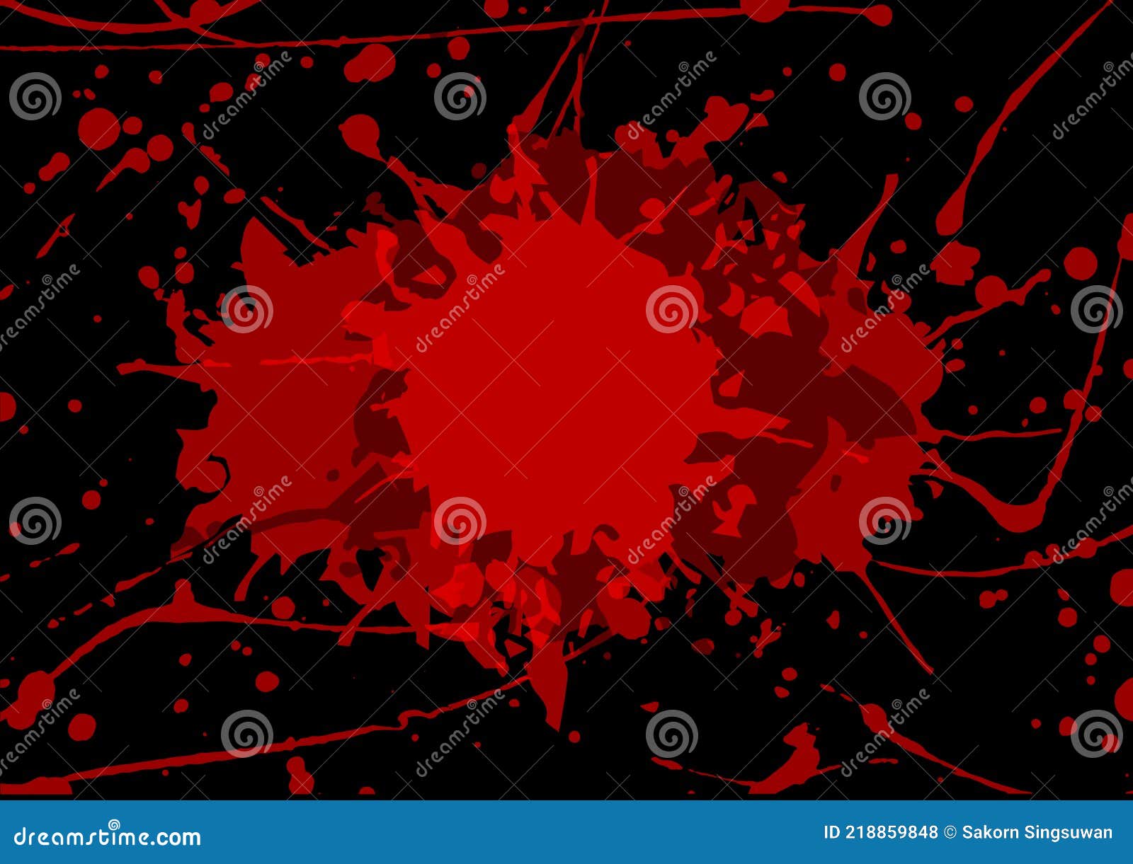 Abstract Vector Splatter Blood Paint Design on Black Background,paint ...