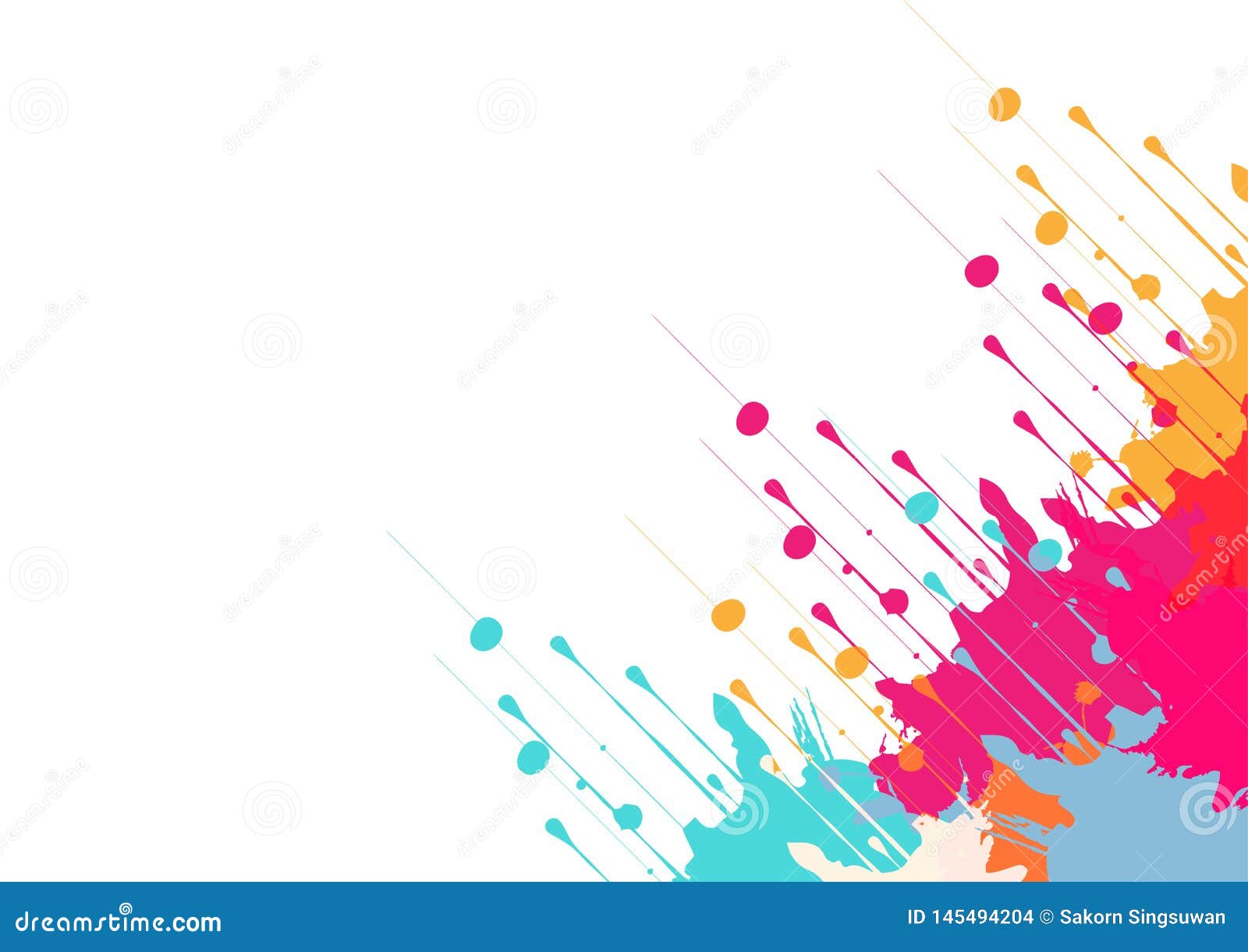Vector Splatter Colorful Background Design. Illustration Vector Design ...