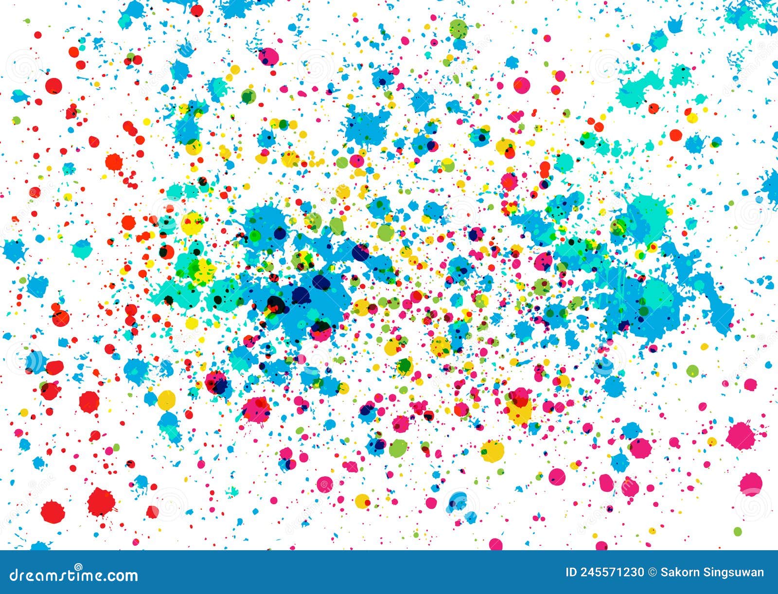 Abstract Vector Splatter Multi of Color Background Design. Illustration ...
